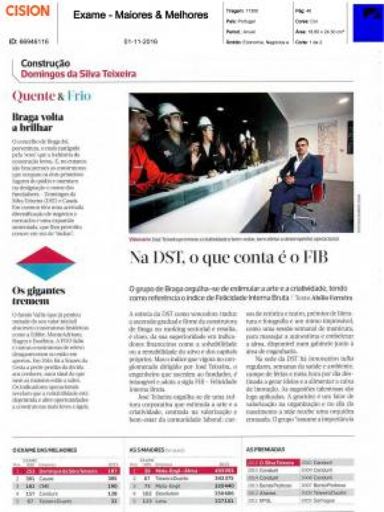 dst group | dst conquista 1º lugar de la Construcción en el ranking de ...